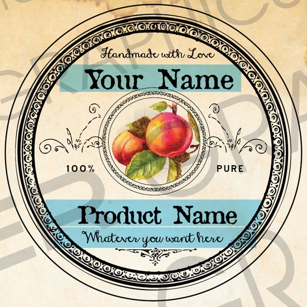 Peach Labels - Etsy