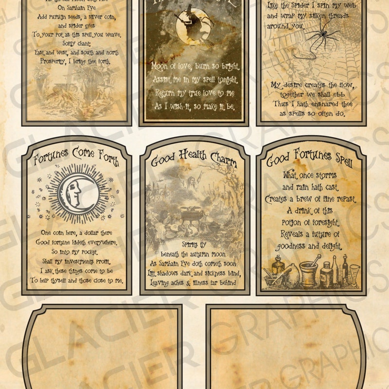 Witches Spells Printable - Etsy