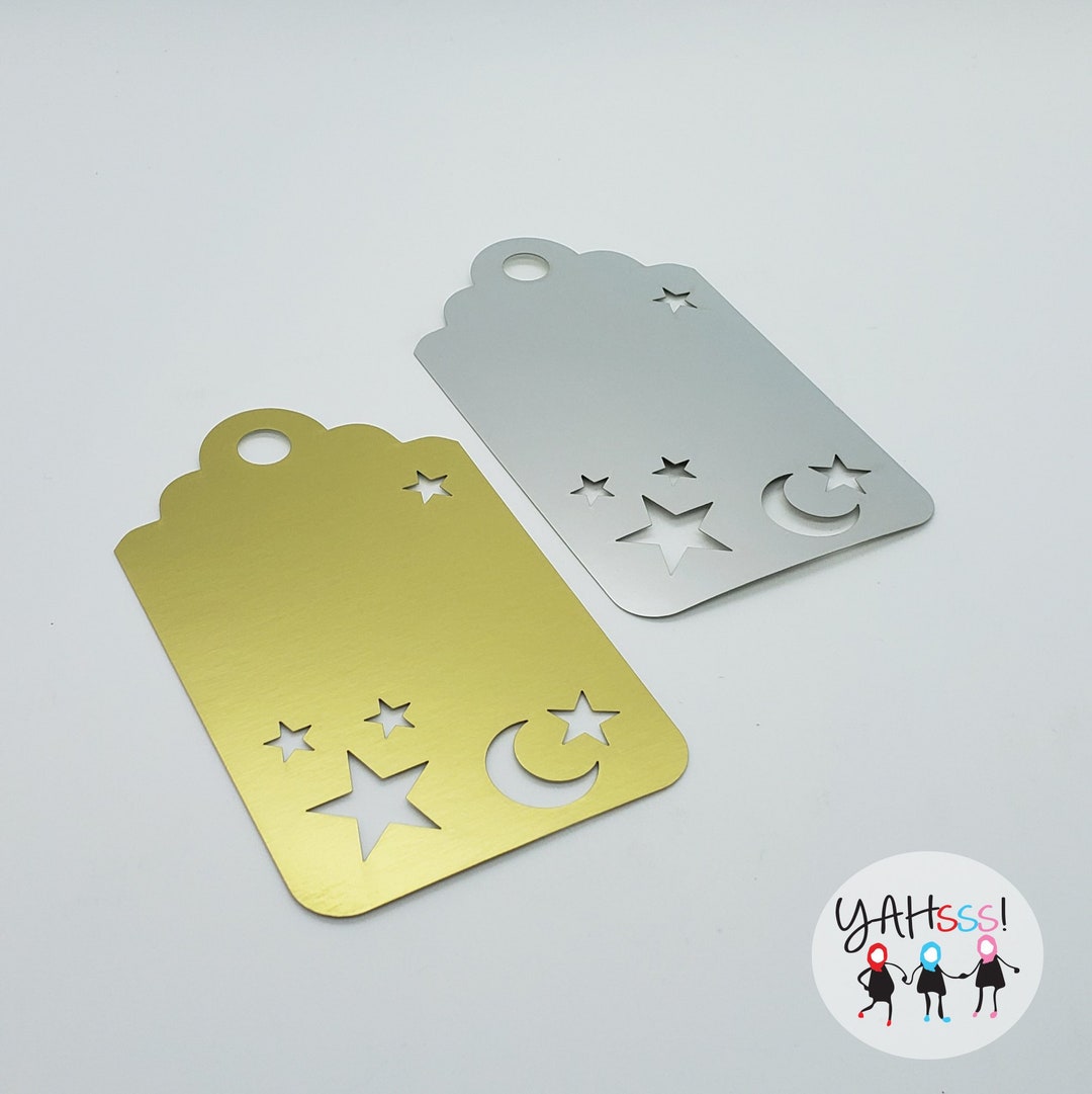 Metallic Gift Tags - Stars & Moons - Etsy