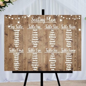 Rustic Wedding Table Plan Sign | Wedding Seating Plan - Etsy UK