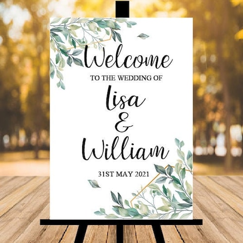Rustic Wedding Welcome Sign - Etsy