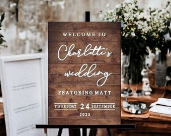 Rustic Wedding Welcome Sign - Etsy