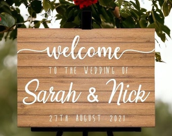 Rustic Wedding Welcome Sign - Etsy UK