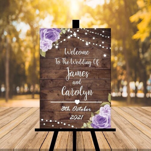 Rustic Wedding Welcome Sign - Etsy