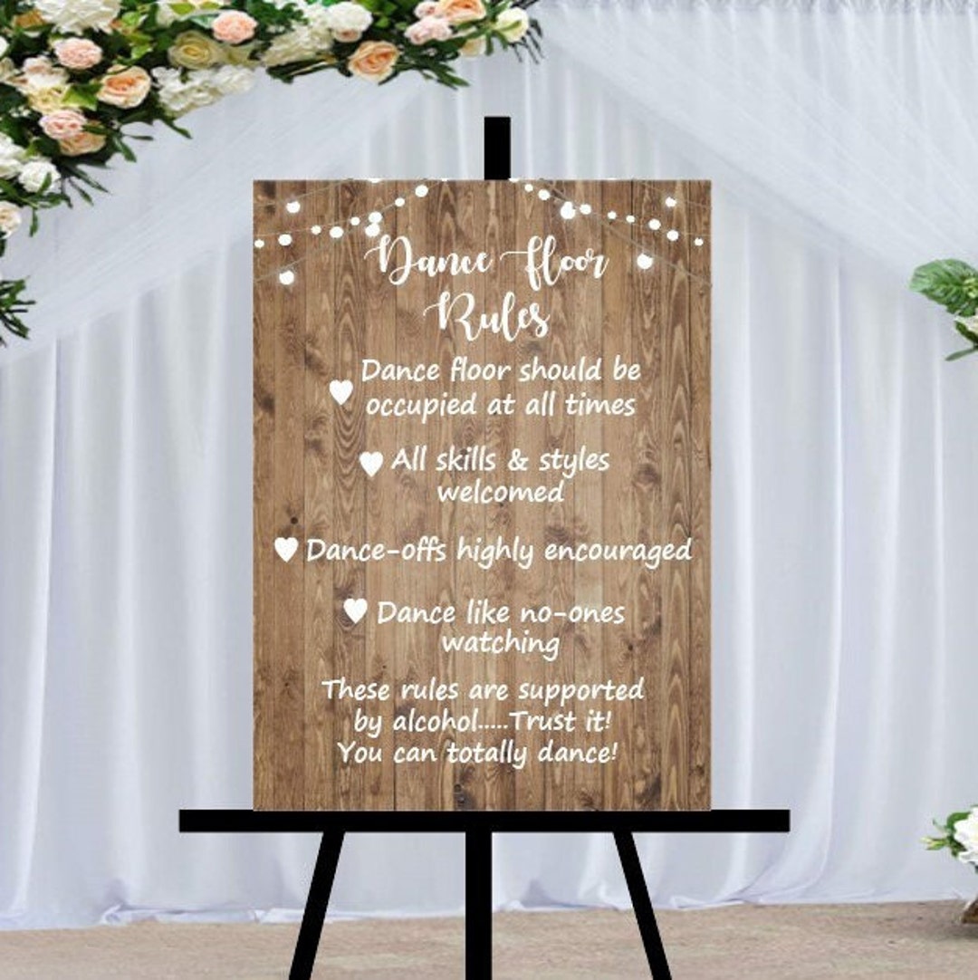 Wedding Sign, Rustic Wedding, Dance Floor Sign, Wedding Signage - Etsy UK