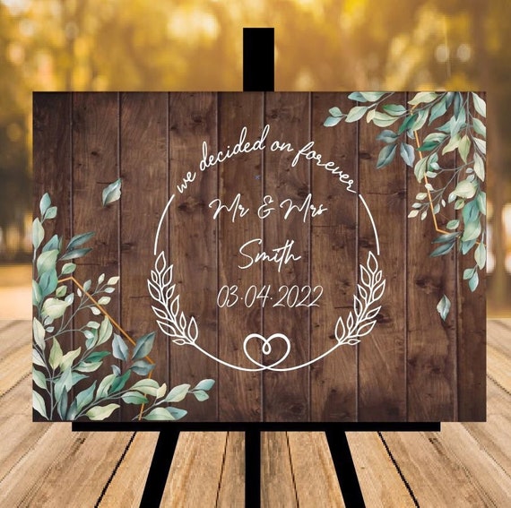 Rustic Wedding Welcome Sign Wood Rustic Wood Wedding Sign - Etsy