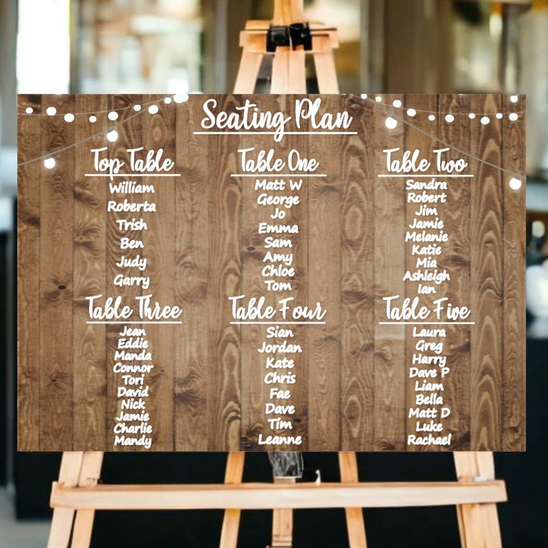 Wedding Table Plan Board - Etsy UK