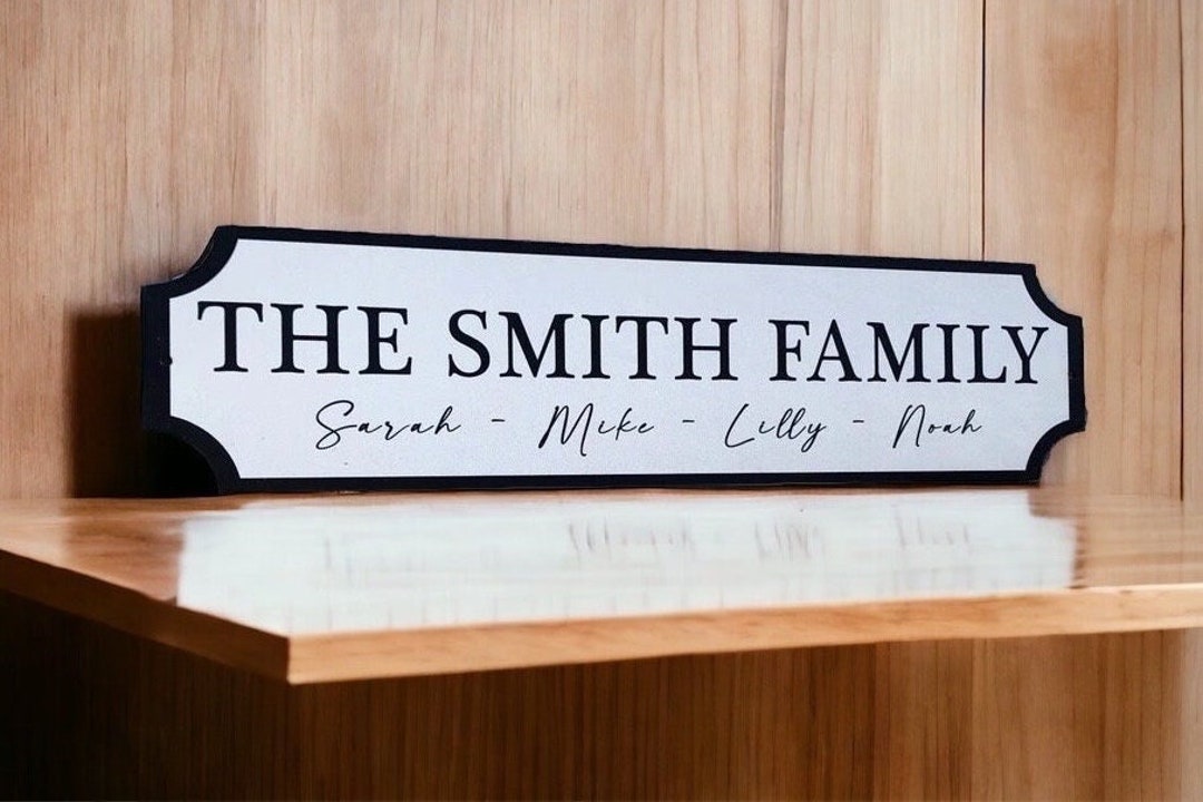 Personalised Family Surname Sign | Personalised Street Sign | Family ...
