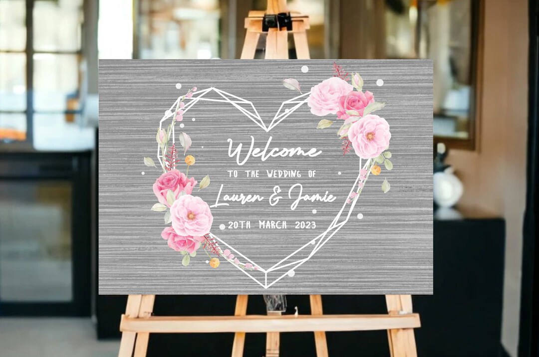 Rustic Wedding Welcome Sign - Etsy UK