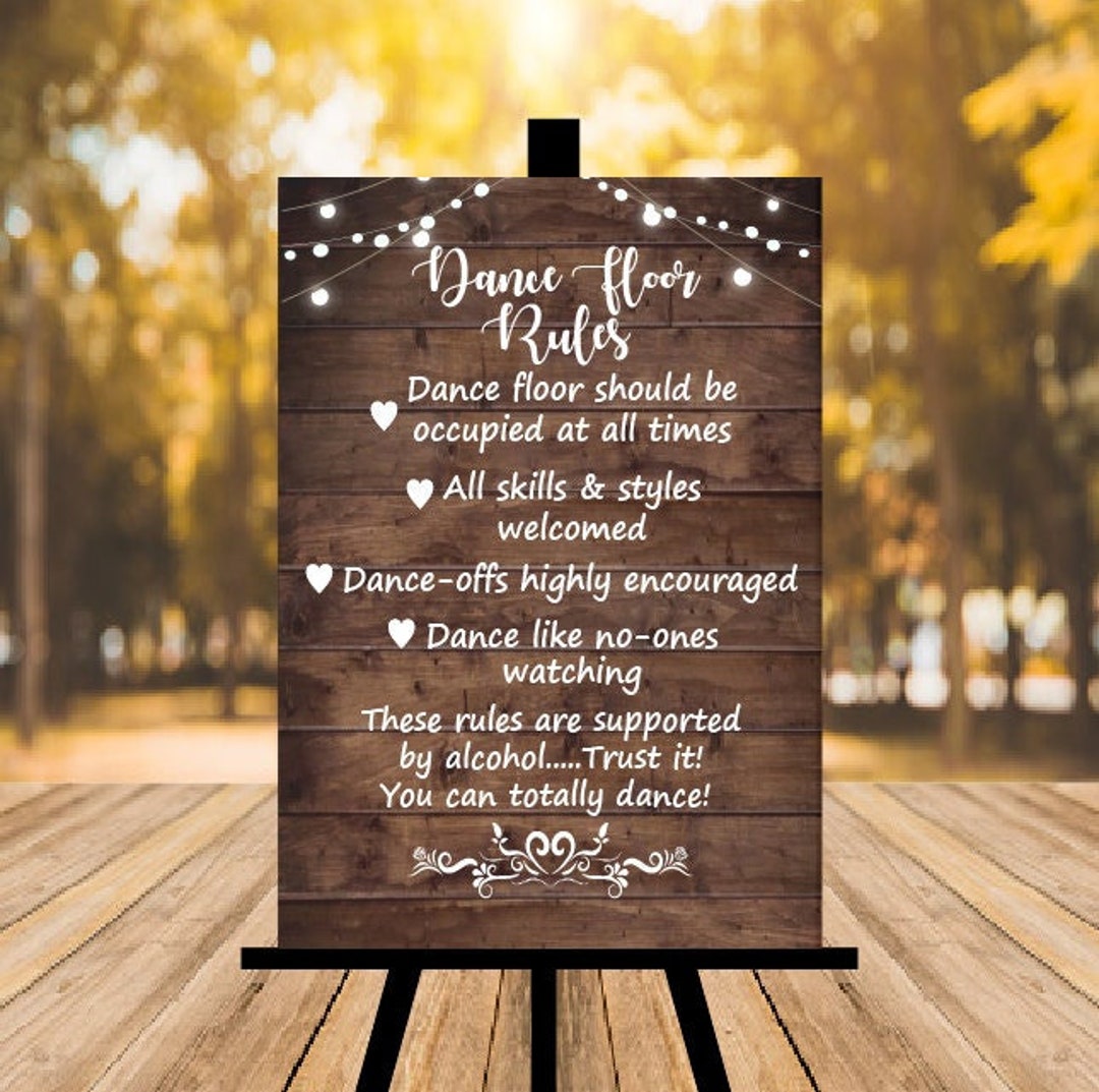 Wedding Sign Rustic Wedding Dance Floor Sign Wedding - Etsy