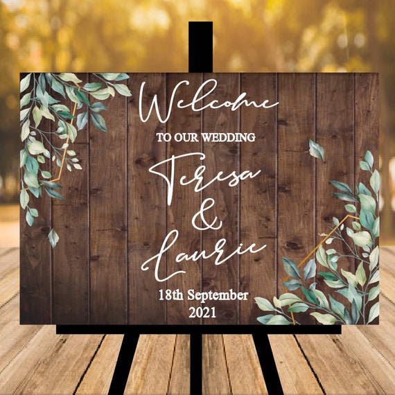 Rustic Wedding Welcome Sign | Etsy