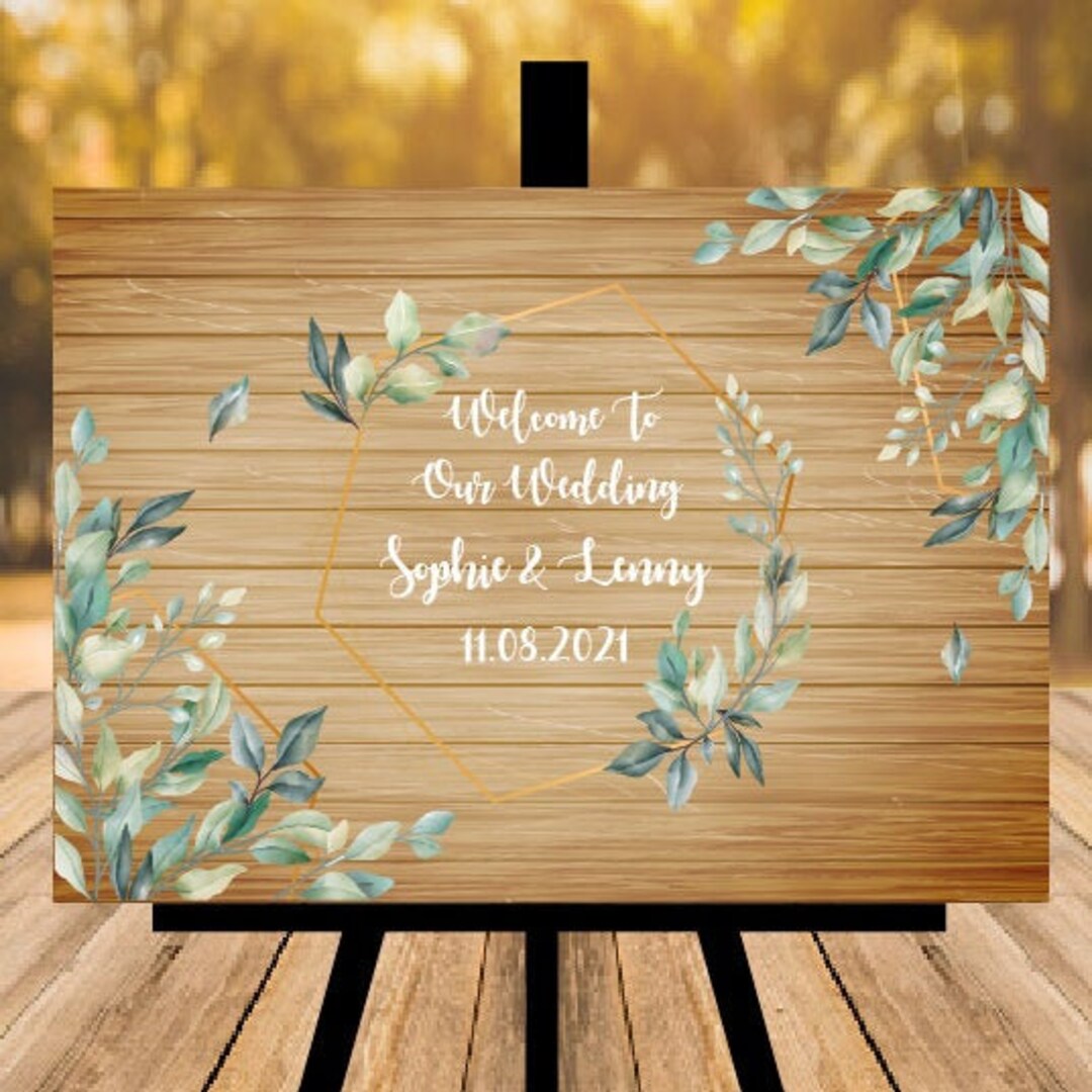 Rustic Wedding Welcome Sign, Wood Rustic Wood Wedding Sign, Welcome ...