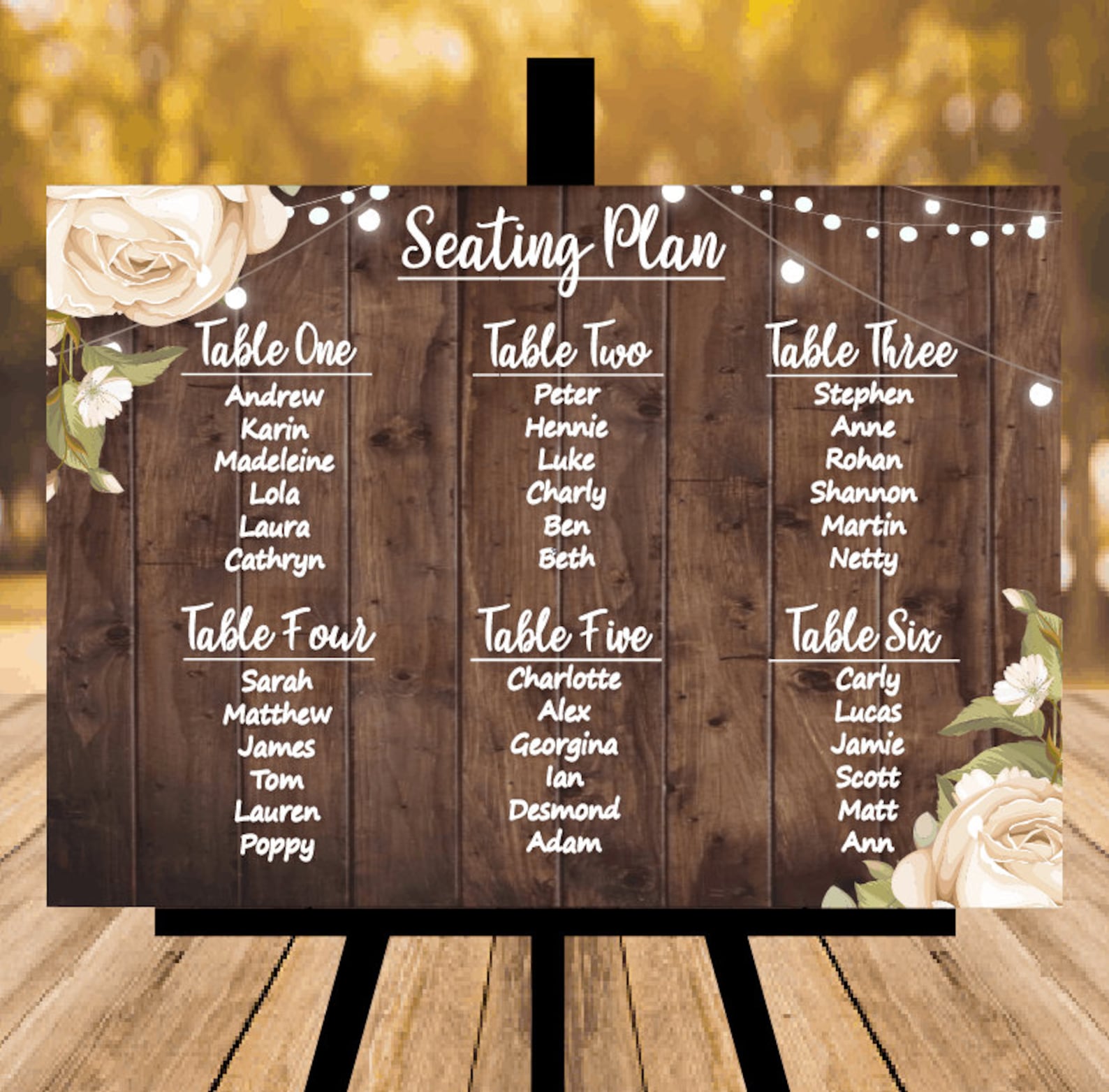 Rustic Wedding Table Plan Sign Wedding Seating Plan - Etsy UK