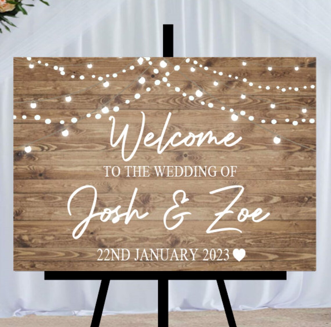 Rustic Wedding Welcome Sign - Etsy UK