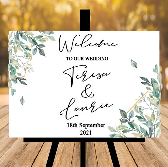 Personalised Wedding Welcome Sign Welcome Wedding Signs - Etsy UK