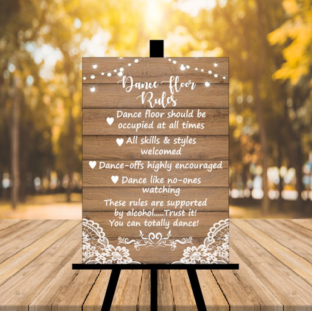 Wedding Sign, Rustic Wedding, Dance Floor Sign, Wedding Signage - Etsy UK