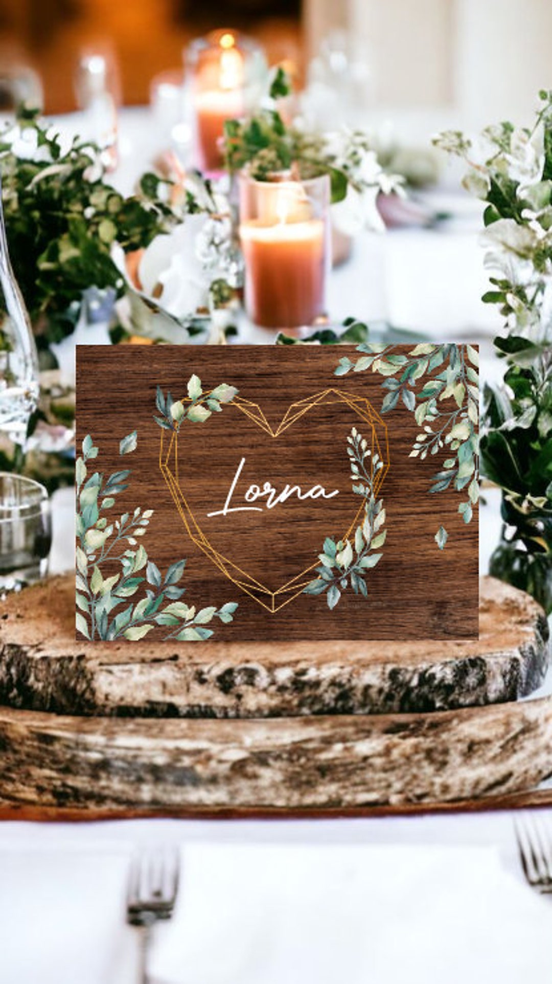 Personalised Wedding Place Names | Wedding Table Settings | Table ...