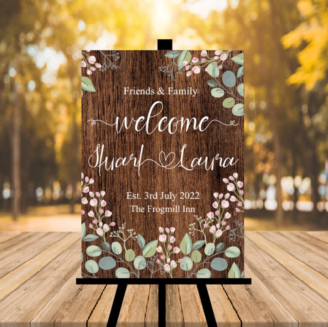 Rustic Wedding Welcome Sign - Etsy