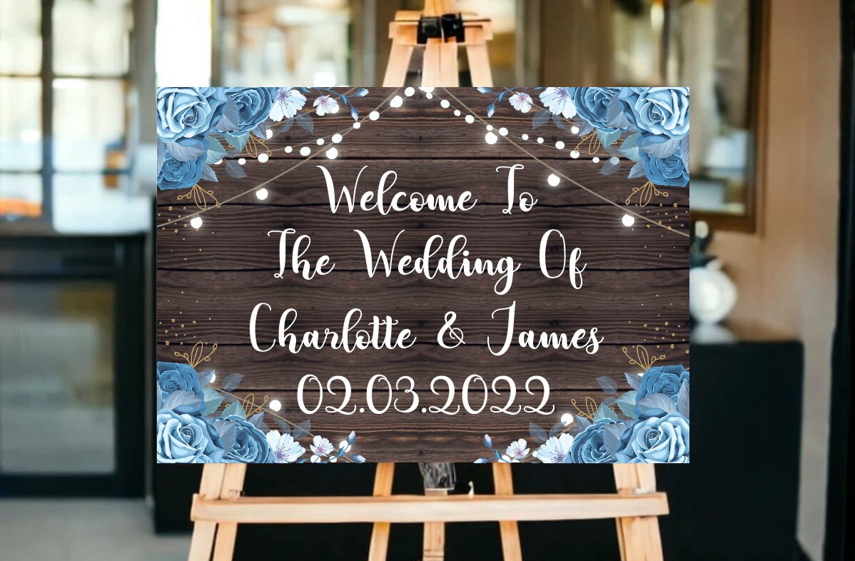 Rustic Wedding Welcome Sign, Wood Rustic Wood Wedding Sign, Welcome ...