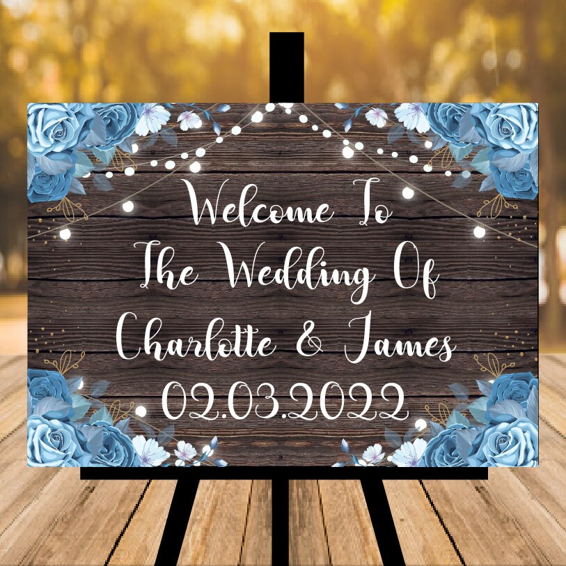 Rustic Wedding Welcome Sign Wood Rustic Wood Wedding Sign | Etsy UK