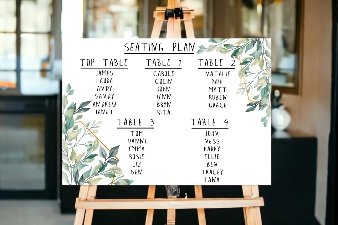 White Wedding Table Plan Sign | Wedding Seating Plan - Etsy UK