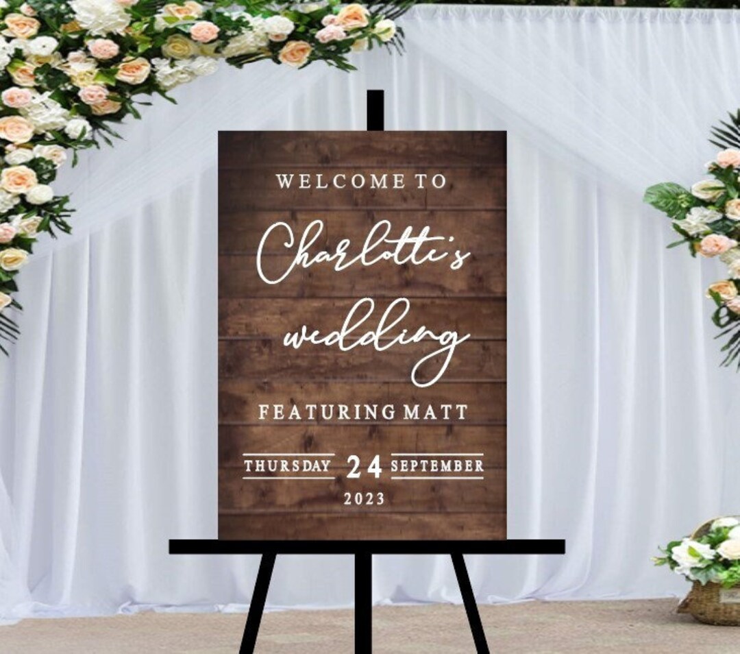 Rustic Wedding Welcome Sign Funny Wedding Sign Featuring the - Etsy
