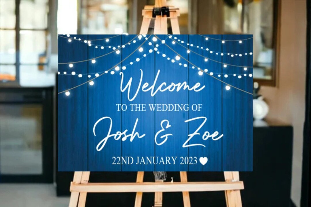 Rustic Wedding Welcome Sign - Etsy UK