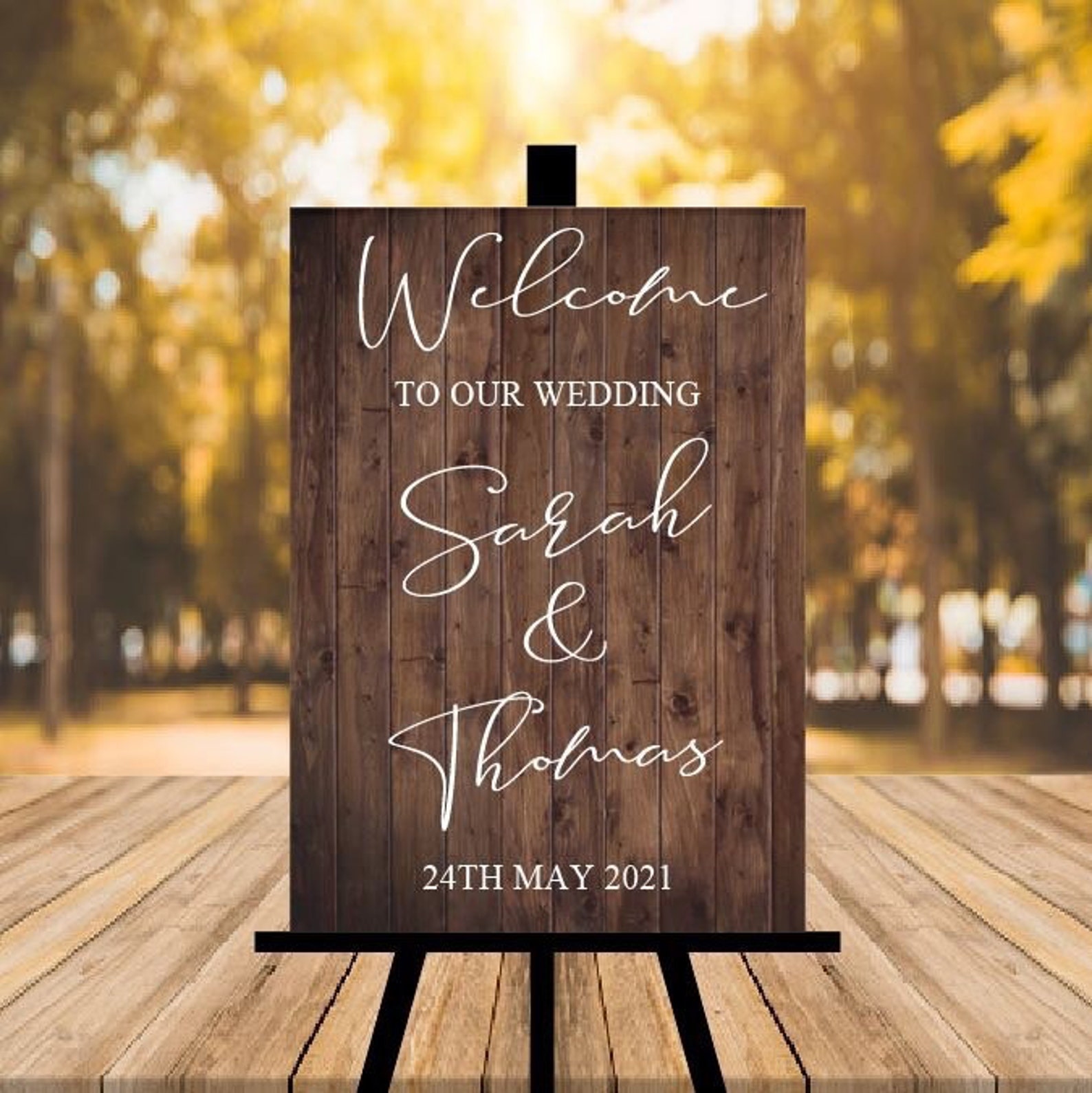 Rustic Wedding Welcome Sign | Etsy