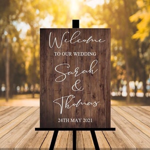 Rustic Wedding Welcome Sign | Etsy