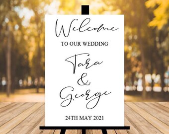 Wedding Welcome Sign for Wedding Day - Etsy