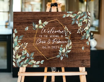 Rustic Wedding Welcome Sign - Etsy UK