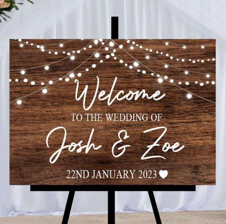 Rustic Wedding Welcome Sign | Etsy