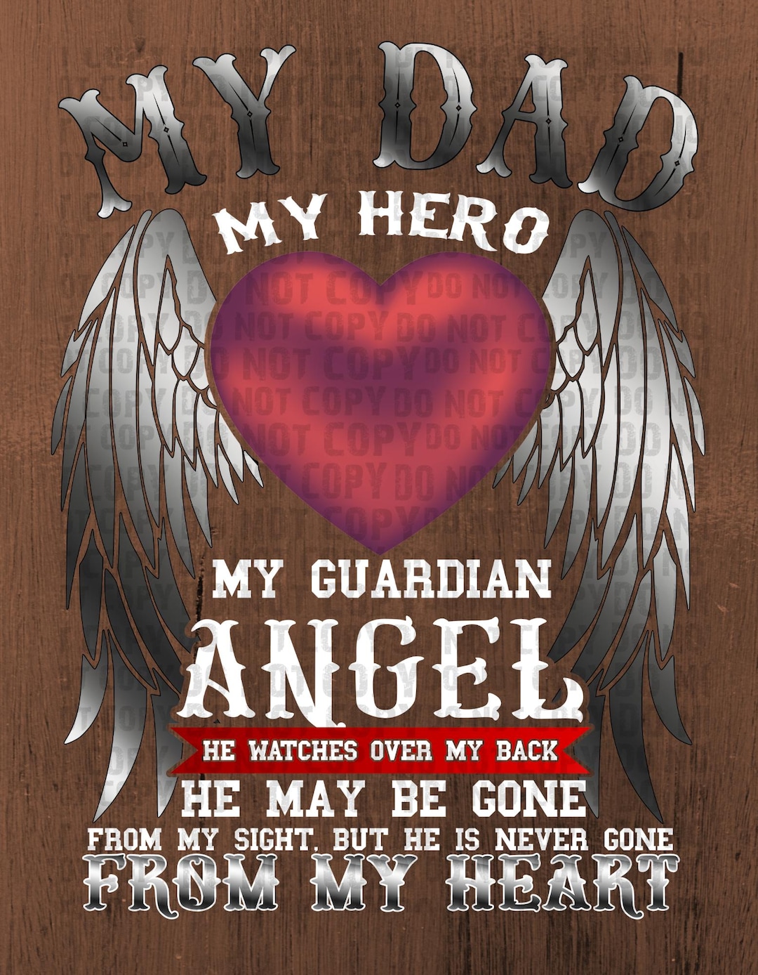 Dad Memorial Png, in Memory of Dad Png, Dad in Heaven Png, Memory ...