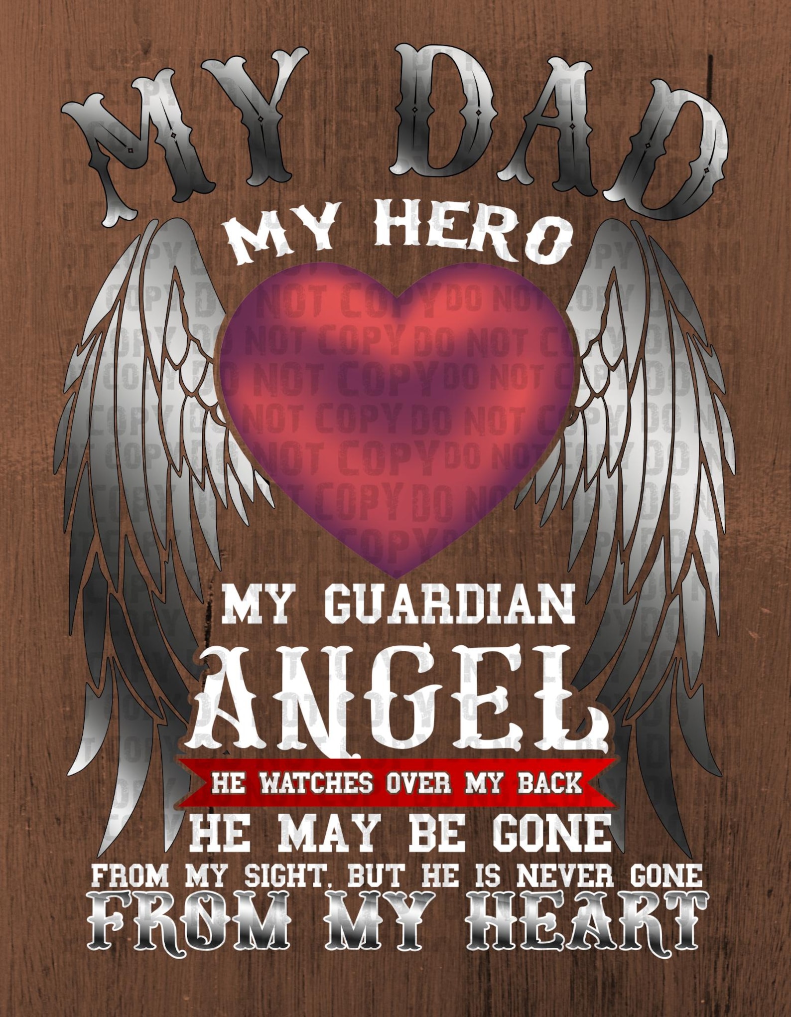Dad Memorial Png, in Memory of Dad Png, Dad in Heaven Png, Memory ...