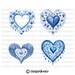 Watercolor Blue Hearts Clipart Collection, Valentine Bundle, High ...