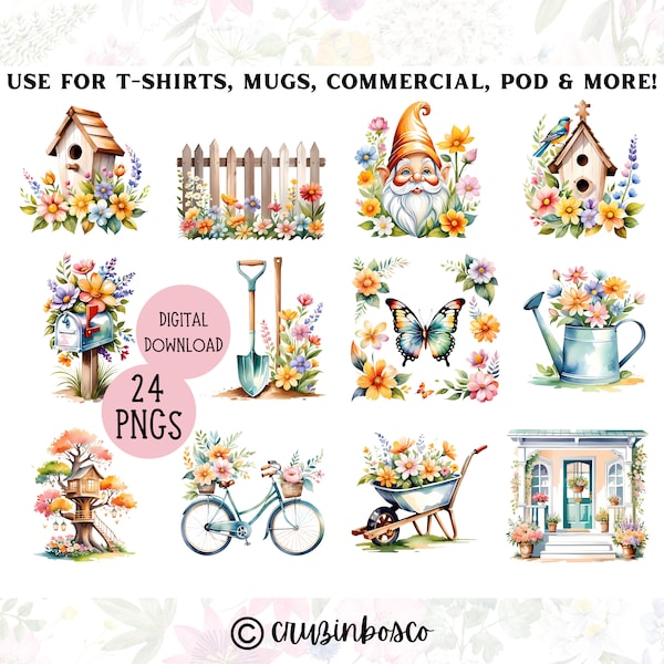 Spring Clipart - Etsy