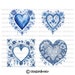 Watercolor Blue Hearts Clipart Collection, Valentine Bundle, High ...