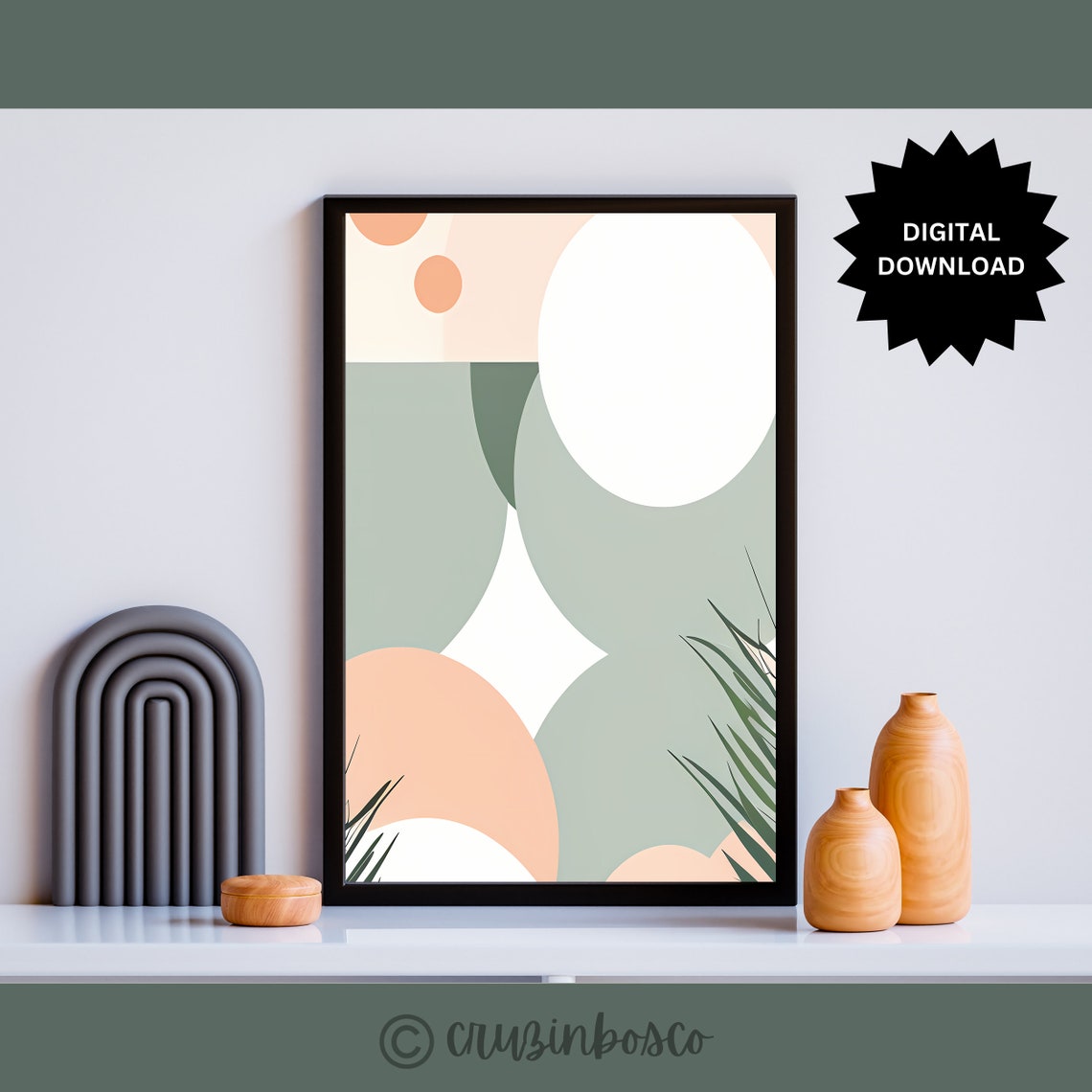 Abstract Boho Wall Art, 8x10 Printable Download, High Quality PNG ...