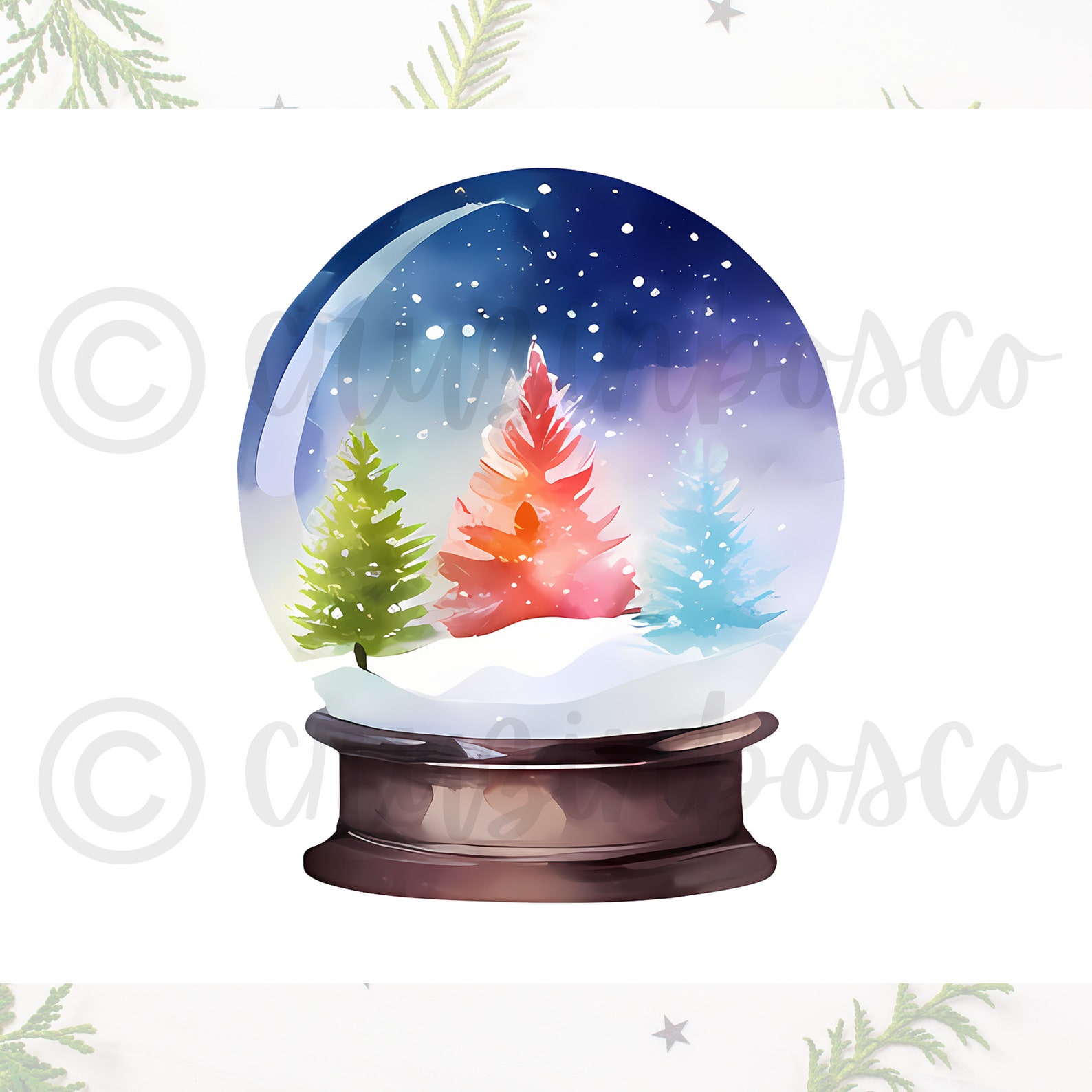 12 Snow Globe Clipart Bundle, Christmas Art Set, High Quality PNG ...