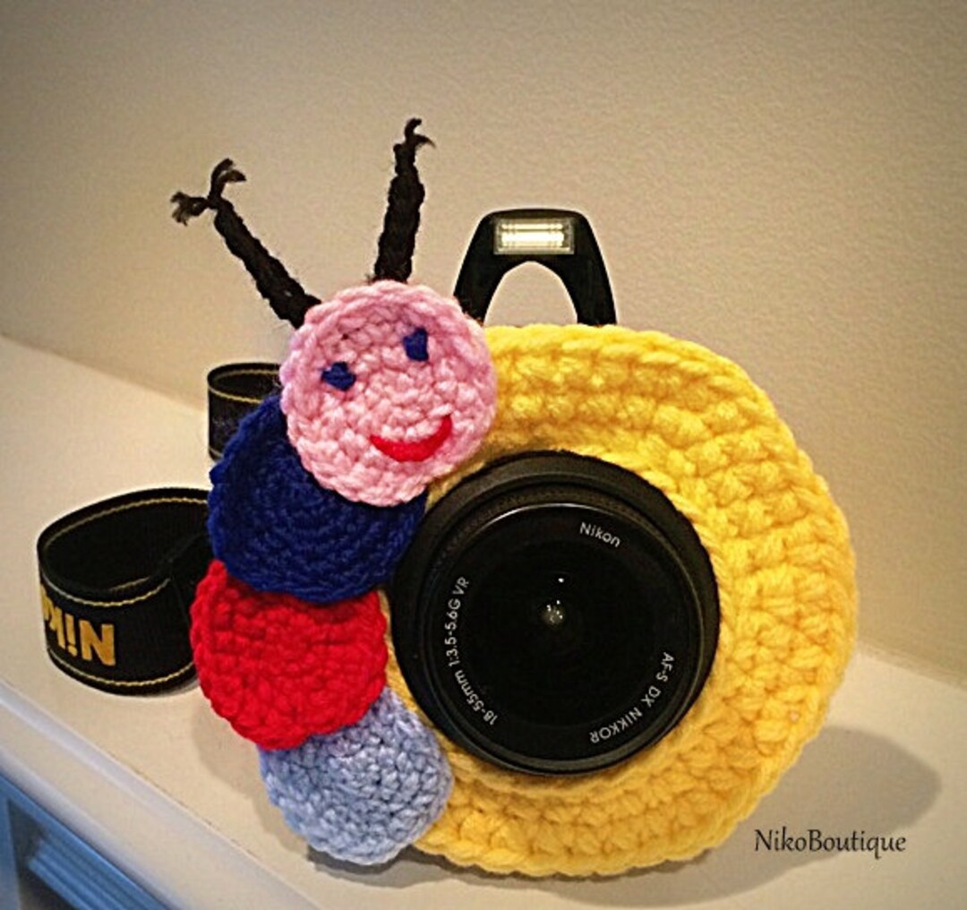 Crochet Caterpillar Lens Critter Camera Buddies Camera Lens - Etsy