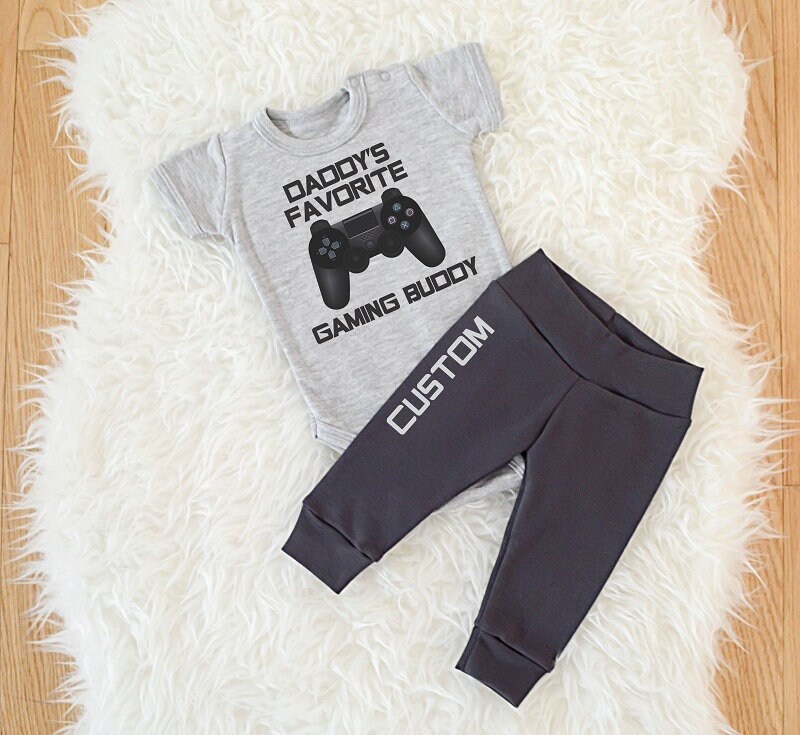 Daddy's Gaming Buddy Baby Clothes. Funny Video Games Baby - Etsy