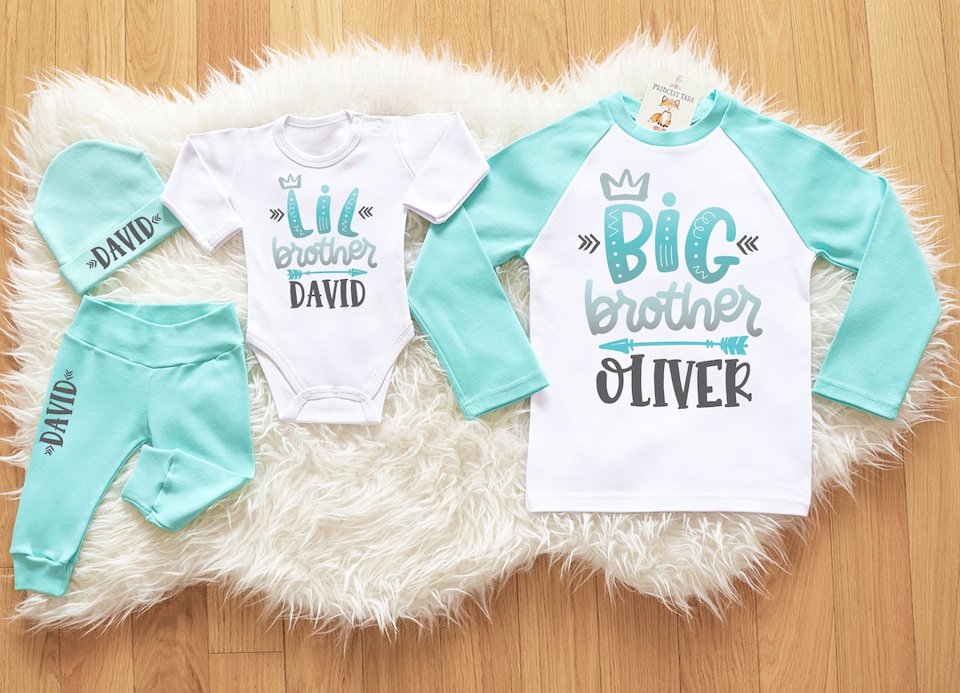 Matching Big Brother Little Brother Outfits in Mint. Big and - Etsy