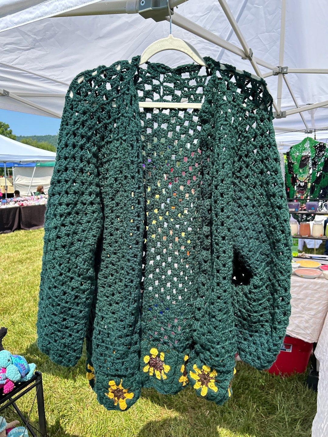 Cozy Handmade Crochet Cardigan - Sunflower - Etsy