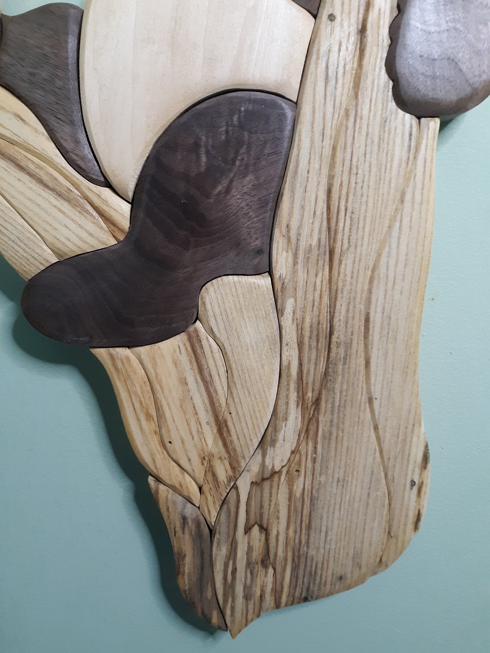 Panda in a Tree Wood Intarsia Wall Hanging Handcrafted Scroll - Etsy