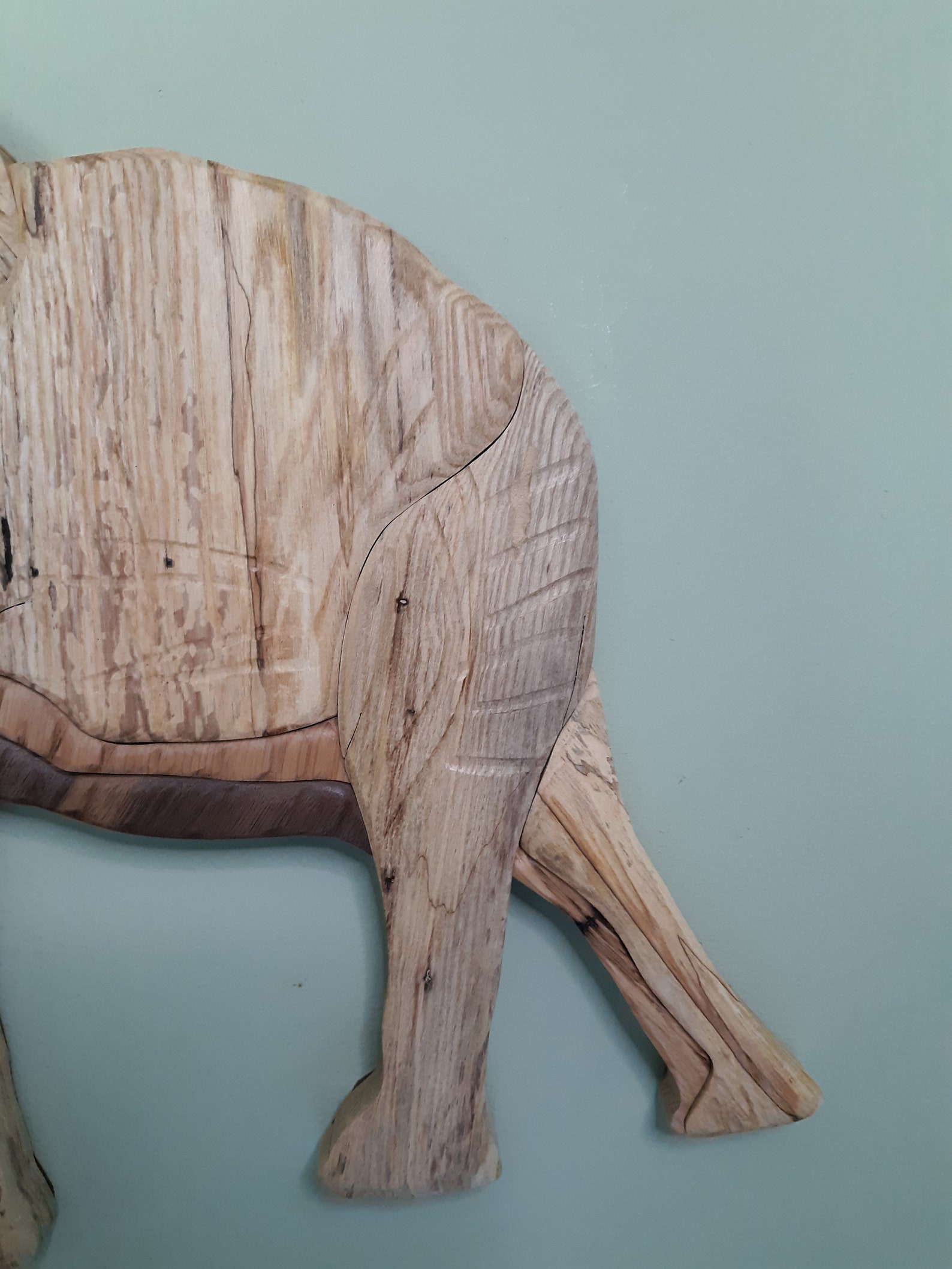 Elephant Wood Intarsia Wall hanging Handcrafted Scroll Saw | Etsy