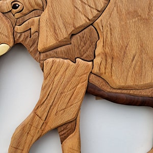 Elephant, Wood Intarsia Wall Hanging Handcrafted Scroll Saw Art - Etsy