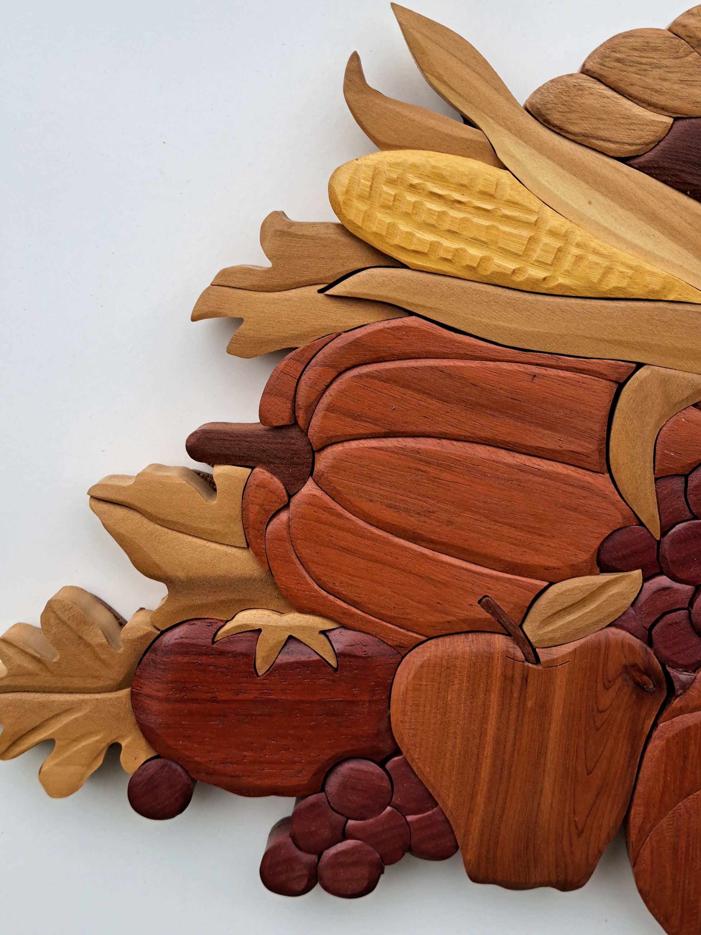 Cornucopia Wood Intarsia Wall Hanging Scroll Saw Art - Etsy