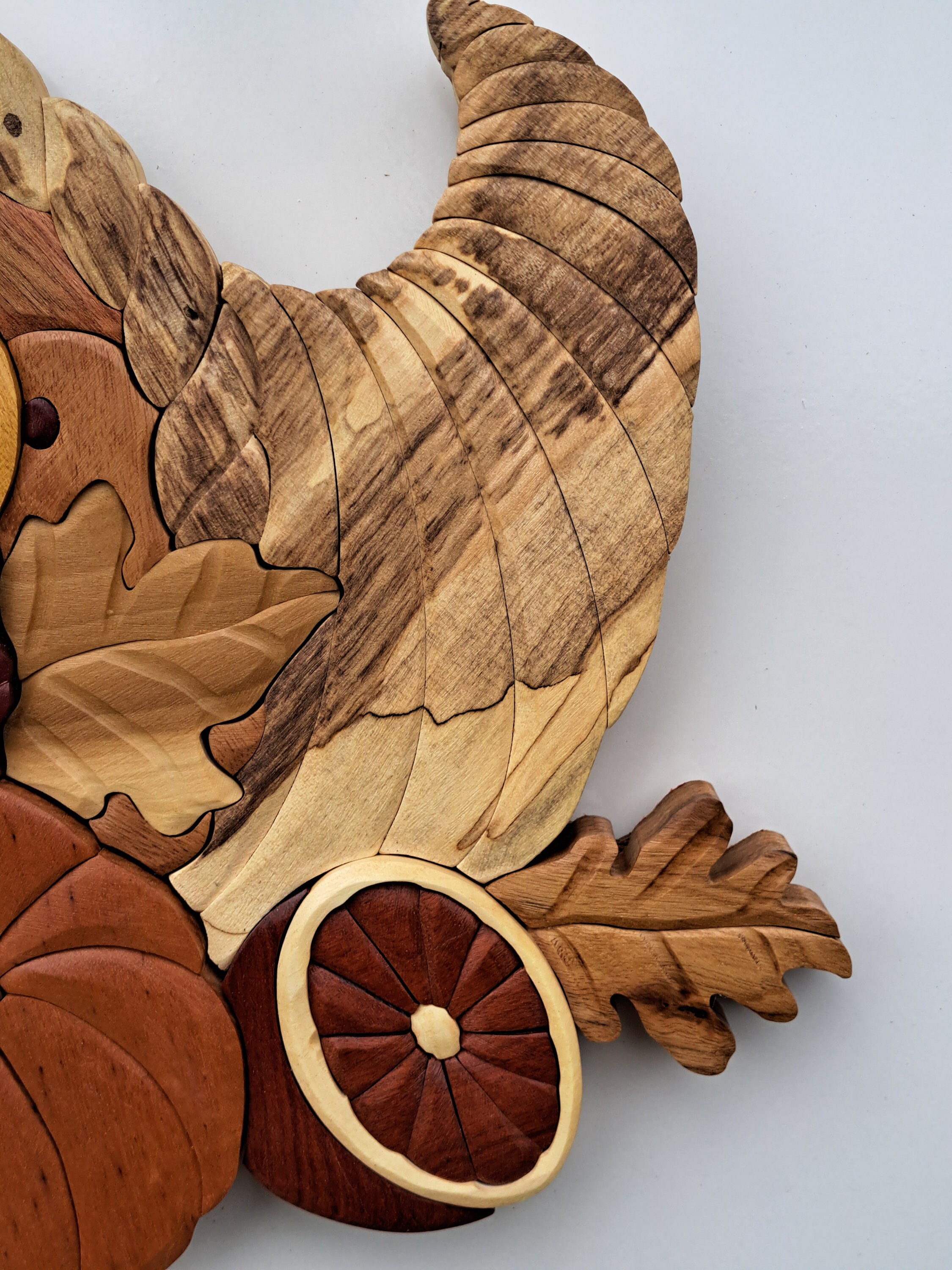 Cornucopia Wood Intarsia Wall Hanging Scroll Saw Art - Etsy