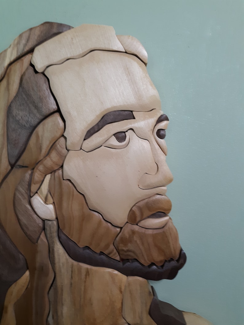 Jesus Plaque Wood Intarsia Wall Hanging Handcrafted Scroll - Etsy Canada