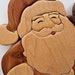Santa Claus in Chimney, Wood Intarsia Wall Hanging Handcrafted Scroll ...